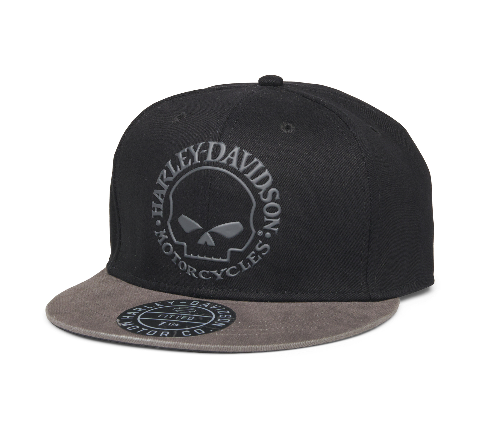 Willie G Skull Fitted Cap - Black/Grey